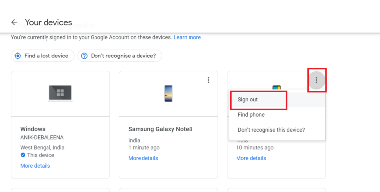 How To Remove Devices Connected To Your Google Account?