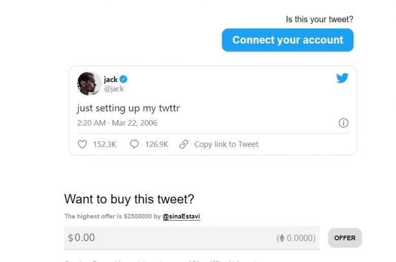Co-Founder Of Twitter Jack Dorsey Selling First Ever Tweet As NFT