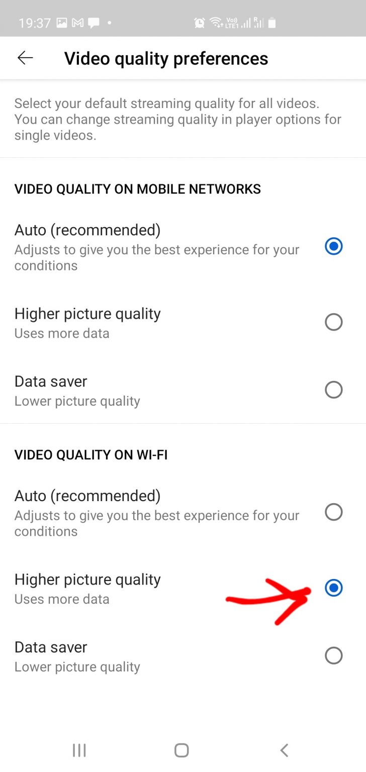 How To Choose Video Quality Preference In YouTube?